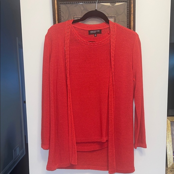Jones New York | Sweaters | Jones New York Womens Vibrant Burnt Orange ...
